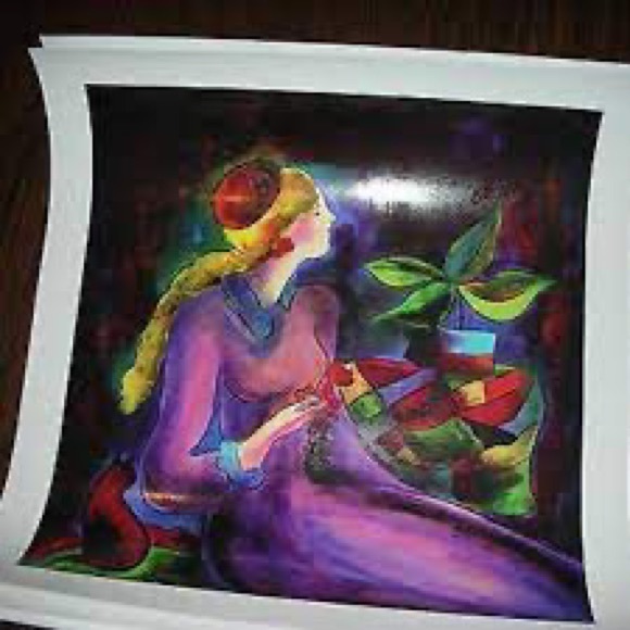 Art | Linda Le Kinff Passing Time With Max New Unframed Measures 19 12 X 2 Inches | Poshmark